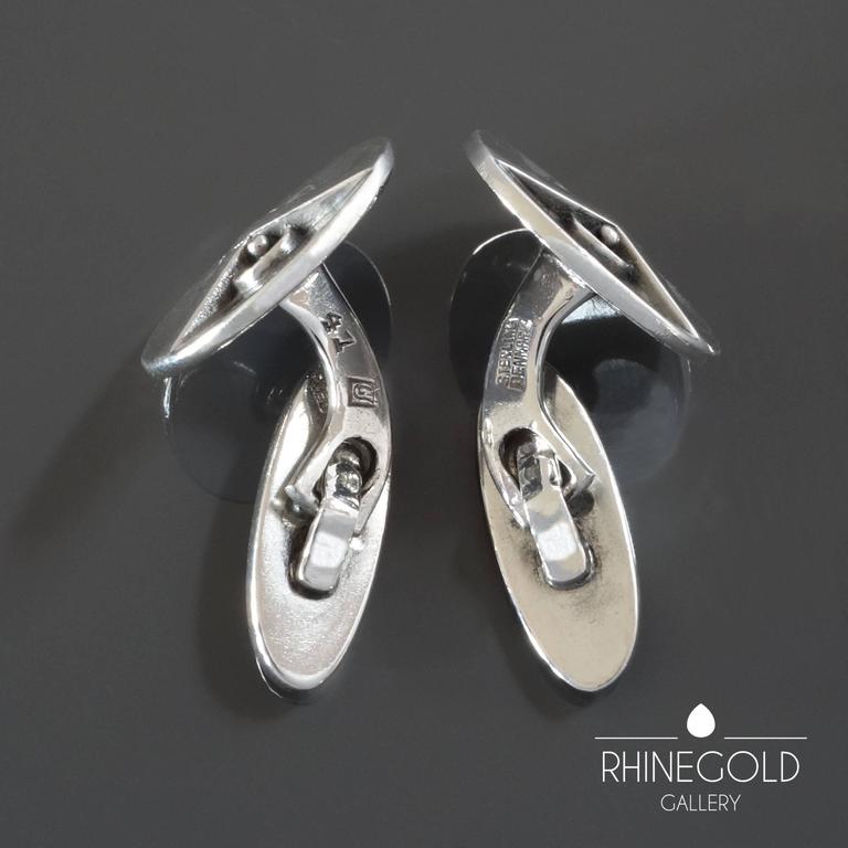 Georg Jensen 1930s Art Deco Silver Cufflinks #41 by Oscar Gundlach ...