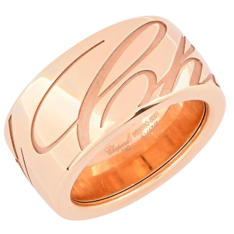Chopard Chopardissimo 18 Karat Rose Gold Ring at 1stDibs