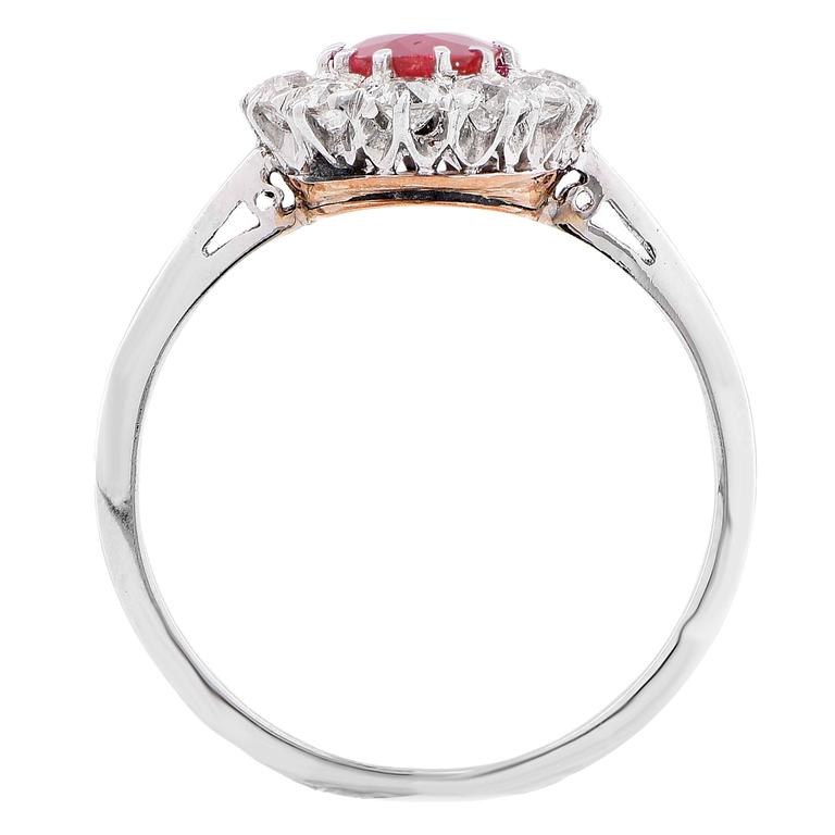 2 Carat Natural Ruby and Diamond Ring For Sale at 1stDibs | 2 carat ...