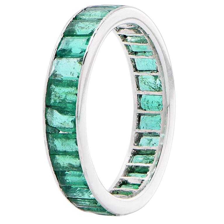 Natural Emerald Eternity Band at 1stDibs