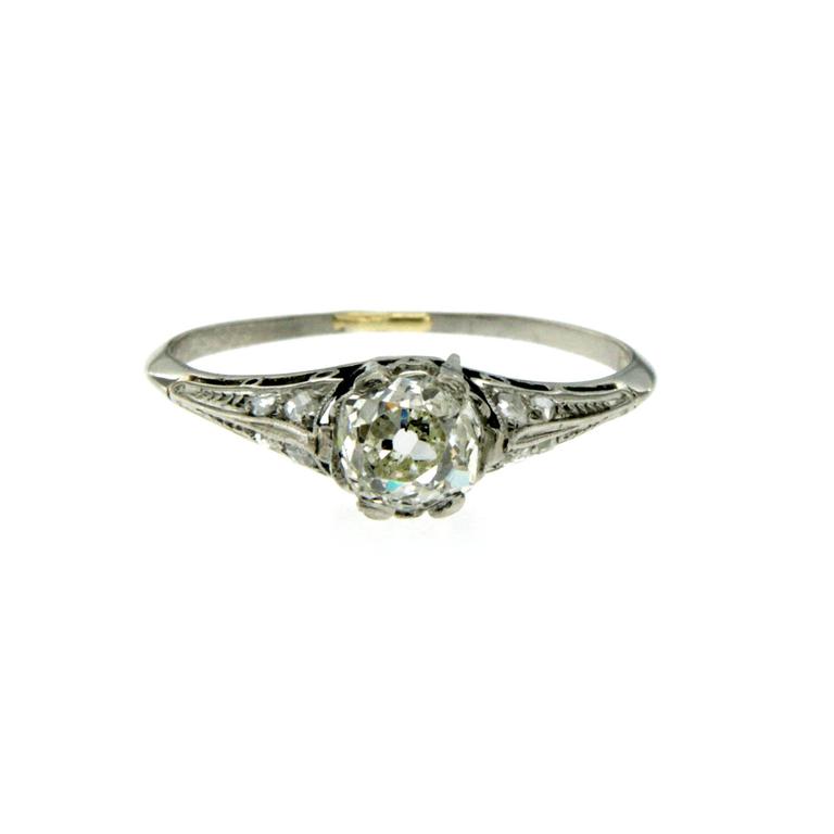 1890 Engagement Diamond Gold Ring at 1stDibs | 1890s engagement ring ...