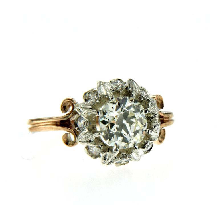 1890 Diamond Gold Engagement Ring at 1stDibs | 1890 engagement ring