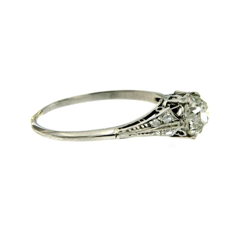 1890 Engagement Diamond Gold Ring at 1stDibs