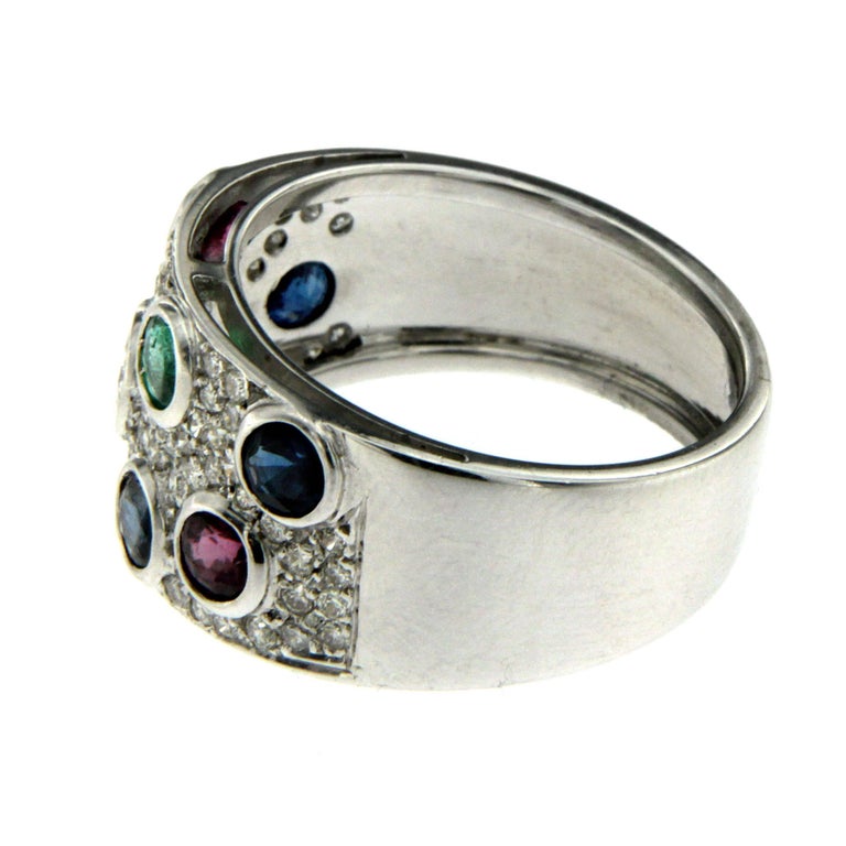 Vintage Multi-Stone Diamond Gold Ring at 1stDibs | multi stone gold ring