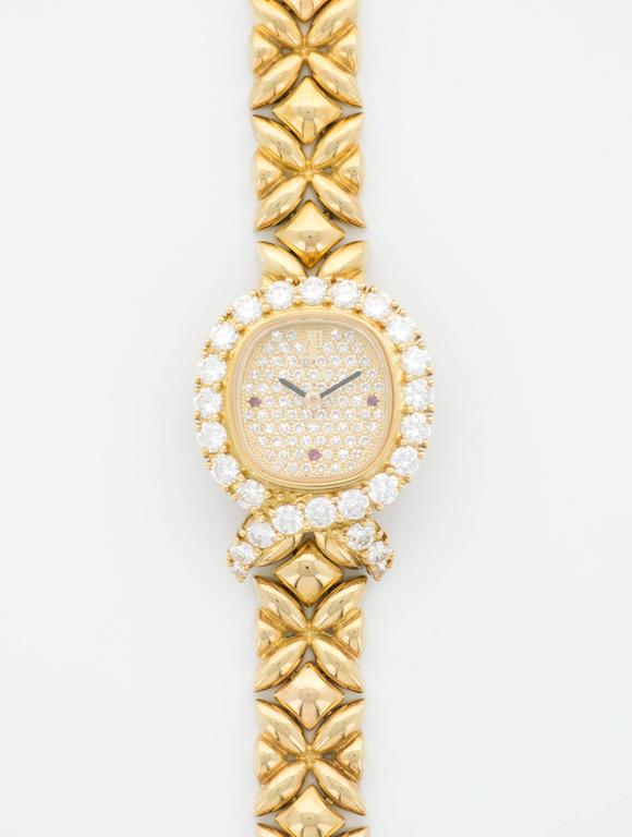 Audemars Piguet Ladies Yellow Gold Diamond Ruby Bracelet Wristwatch at ...
