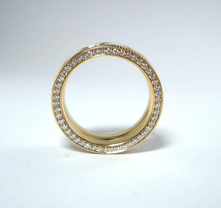 Wellendorff Enamel Diamond Yellow Gold Wings Eternity Band Ring at ...