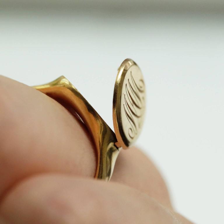 Victorian Secret Locket Ring at 1stDibs