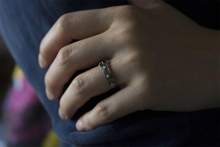 Victorian Turquoise Buckle Ring For Sale at 1stDibs