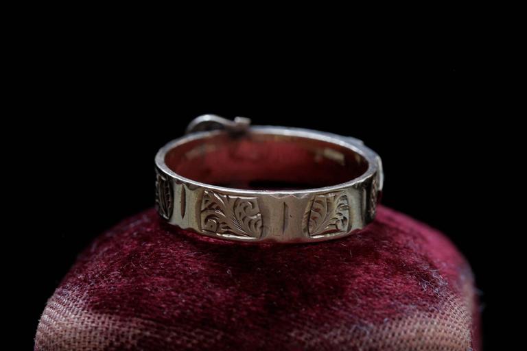 Victorian Turquoise Buckle Ring For Sale at 1stDibs