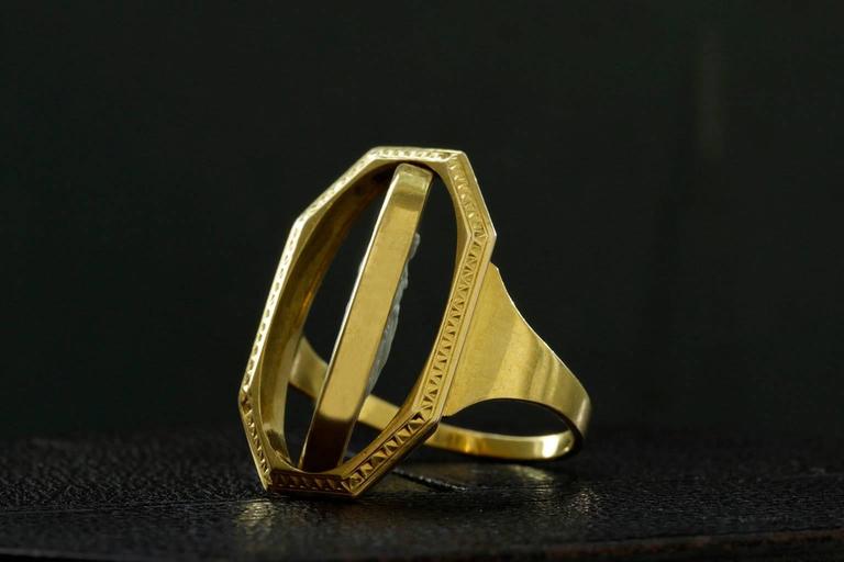 Rare Georgian Wedgwood Yellow Gold Swivel Ring at 1stDibs