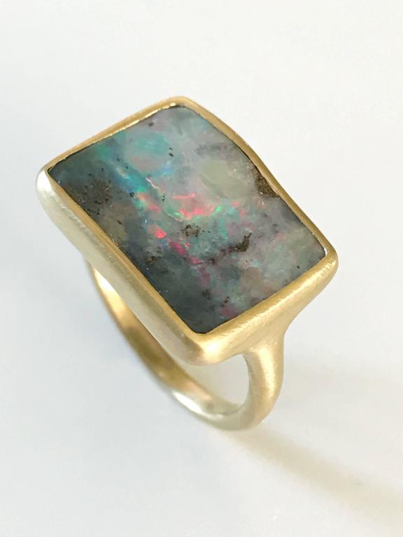 Dalben Sunset Boulder Opal Gold Ring For Sale at 1stDibs | sunset fire ...