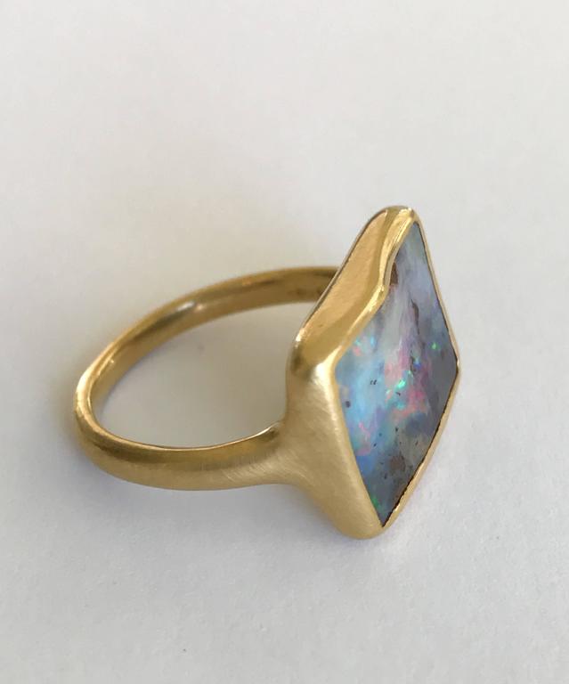 Dalben Sunset Boulder Opal Gold Ring For Sale at 1stDibs | sunset fire ...