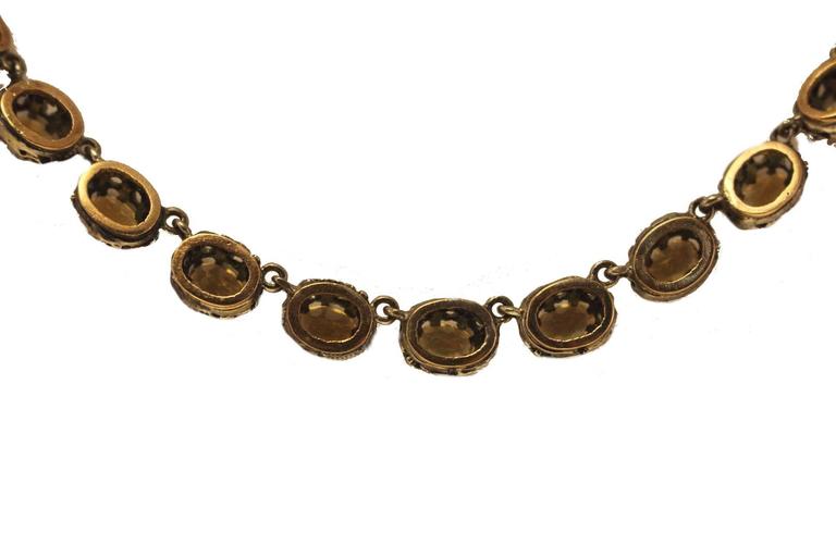 Gold Silver Topaz Necklace at 1stDibs