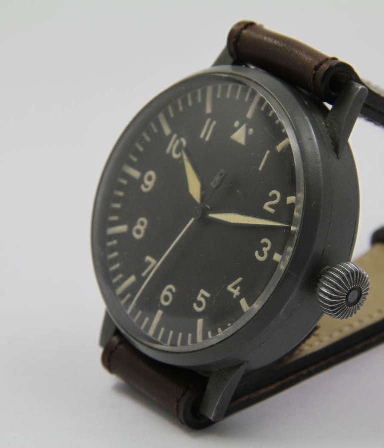 Laco Stainless Steel Oversized Pilot's Wristwatch at 1stDibs