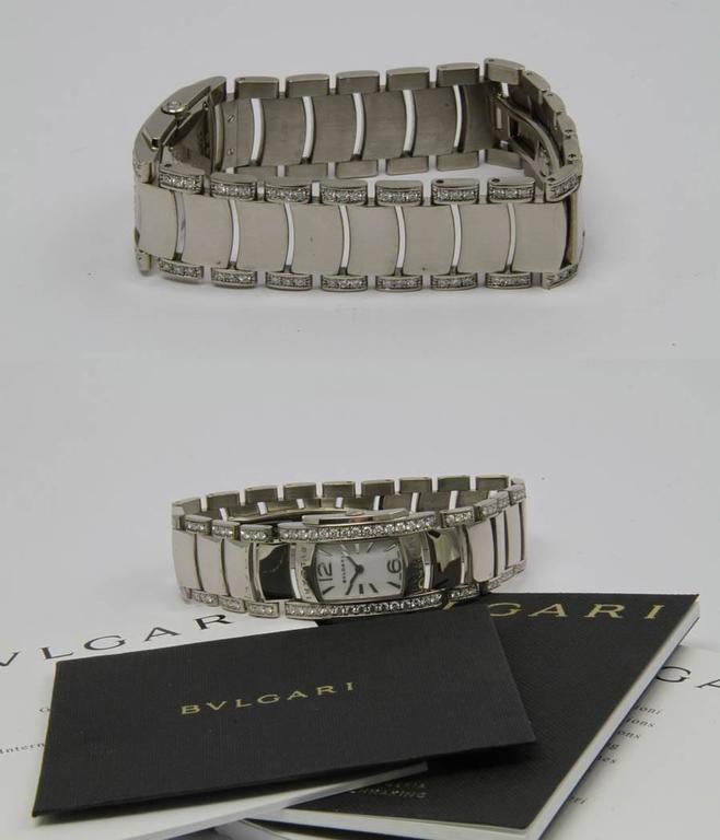 Bulgari Lady's White Gold Assioma Quartz Wristwatch Ref AA W 31 G For ...