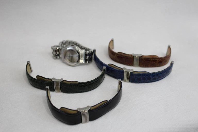 Boucheron Reflet Solis watch with 4 leather Bands at 1stDibs ...