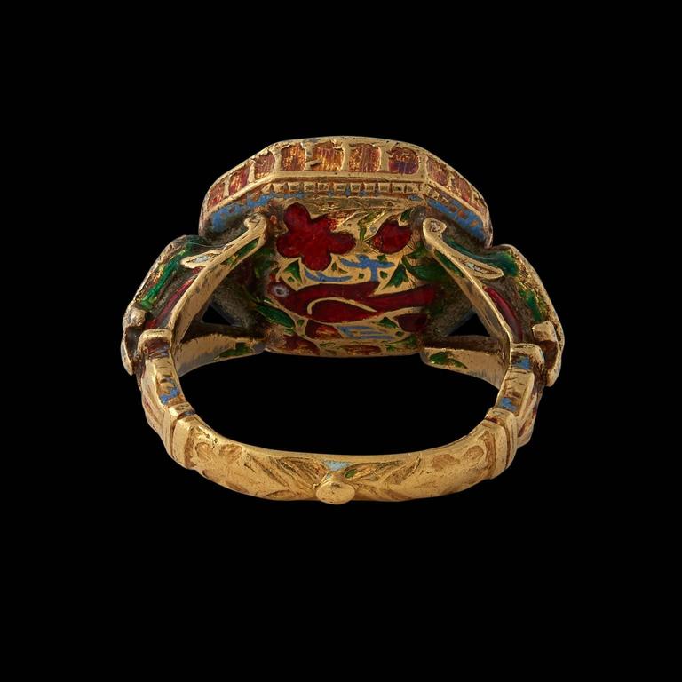 Antique Indian Gold Ring with Diamond and Emerald at 1stDibs | antique ...