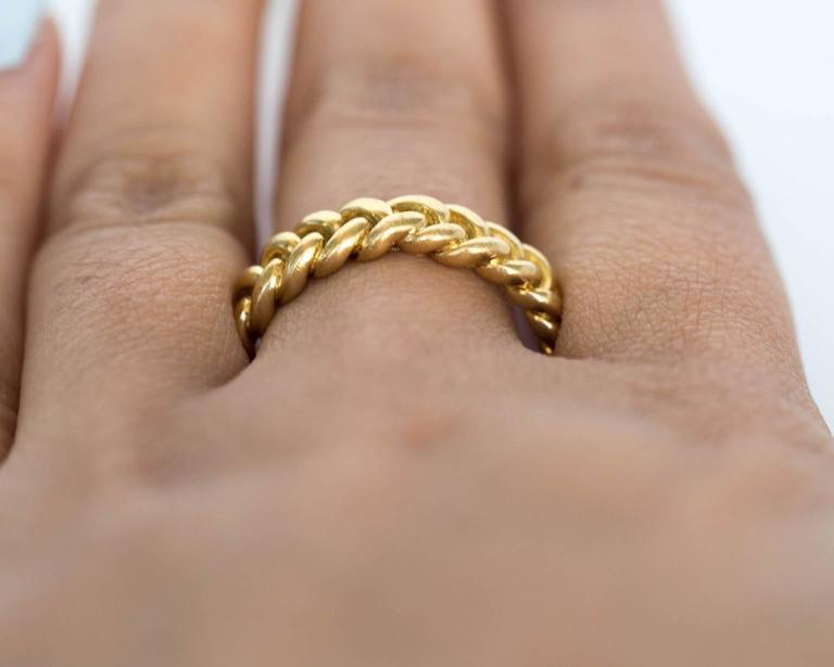 Tiffany and Co. Weave Pattern Gold Band at 1stDibs