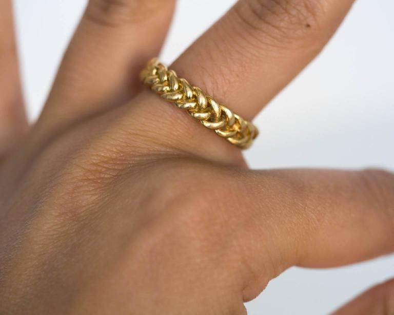 Tiffany and Co. Weave Pattern Gold Band at 1stDibs