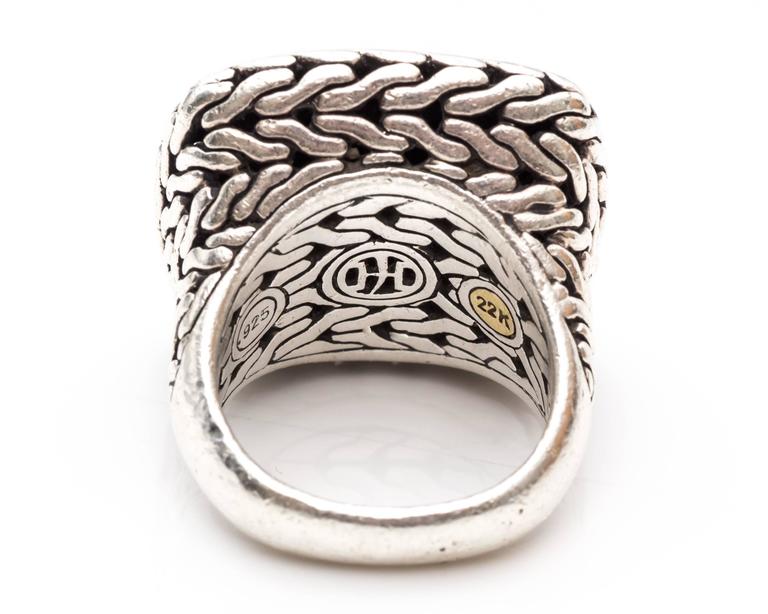 1980s John Hardy Sterling Silver and Gold Ring For Sale at 1stDibs ...