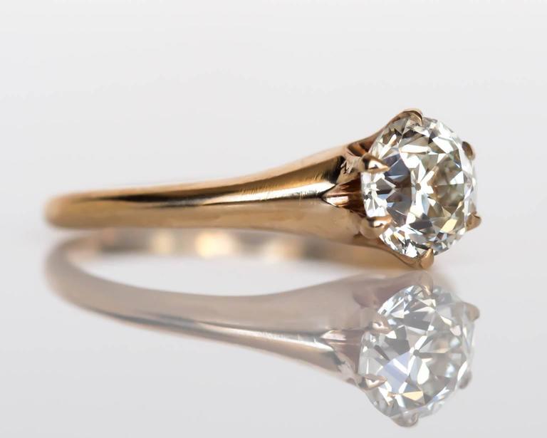 1890s Victorian Yellow Gold .93 Carat Old European Cut Diamond ... 1890s Victorian Yellow Gold .93 Carat Old European Cut Diamond ...