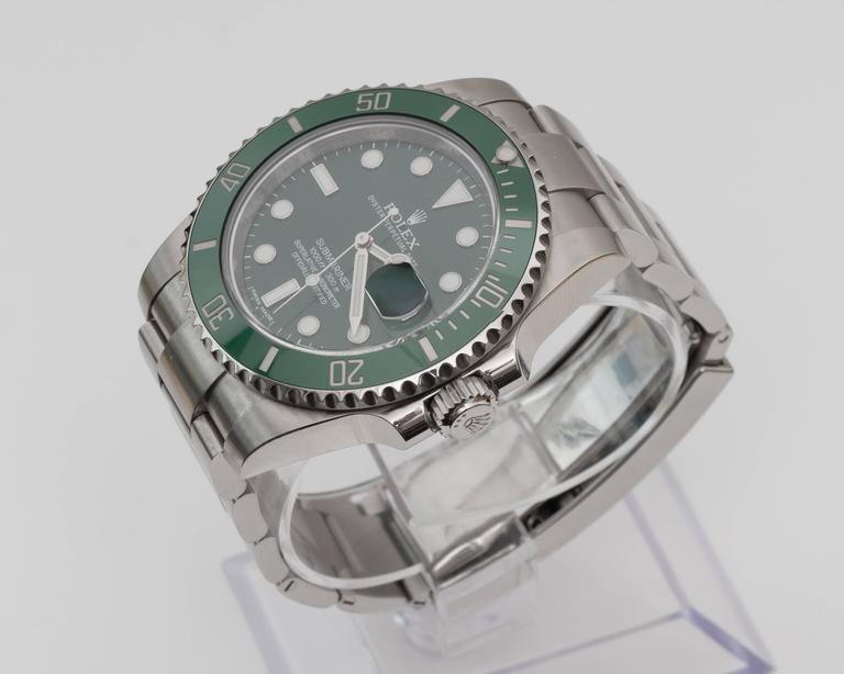 Rolex Green Submariner Oyster Perpetual Wristwatch at 1stDibs
