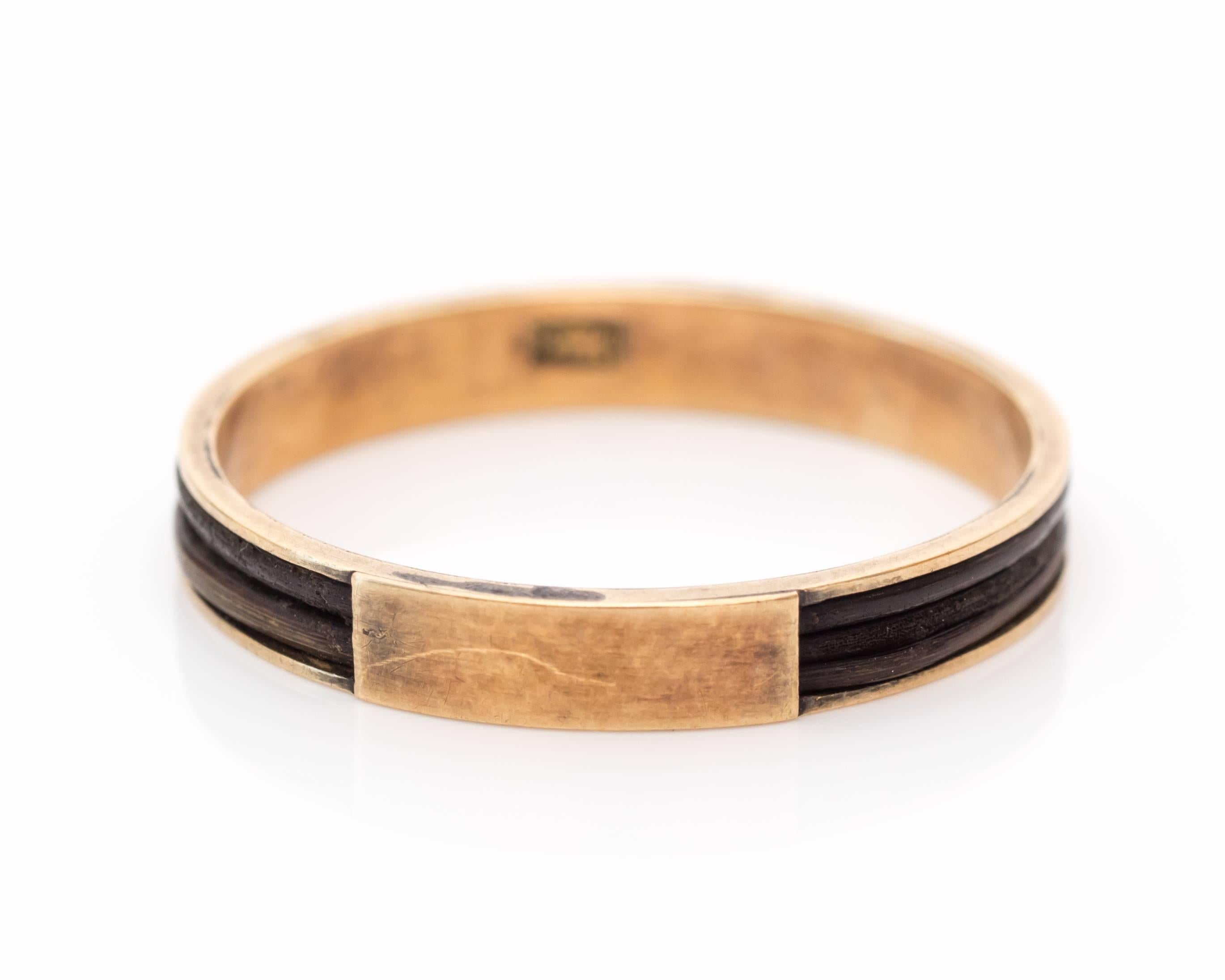 1880s Gold Mourning Band Ring at 1stDibs