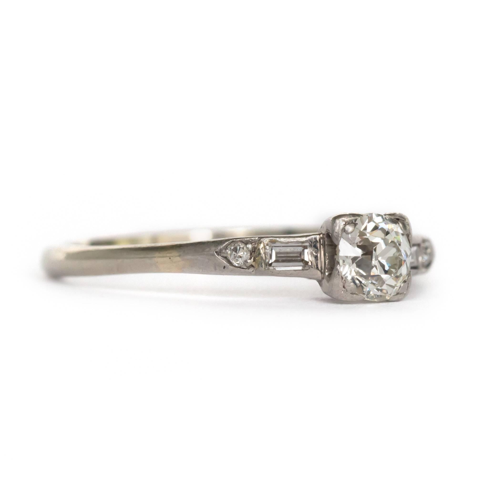 .35 Carat Platinum Diamond Engagement Ring For Sale at 1stDibs