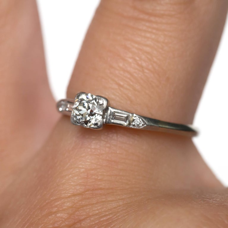 .35 Carat Platinum Diamond Engagement Ring For Sale at 1stDibs