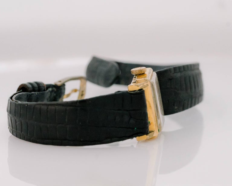 1950s Omega Square Tank 14K Gold Ladies Wristwatch at 1stDibs | omega ...