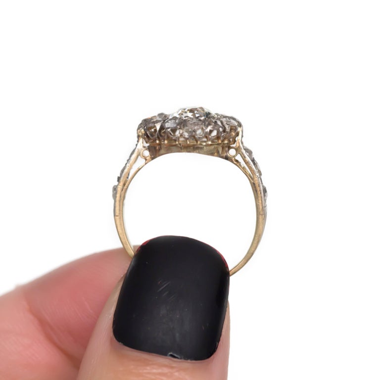 1.00 Carat Diamond 19 Karat Yellow Gold and Platinum Engagement Ring ...