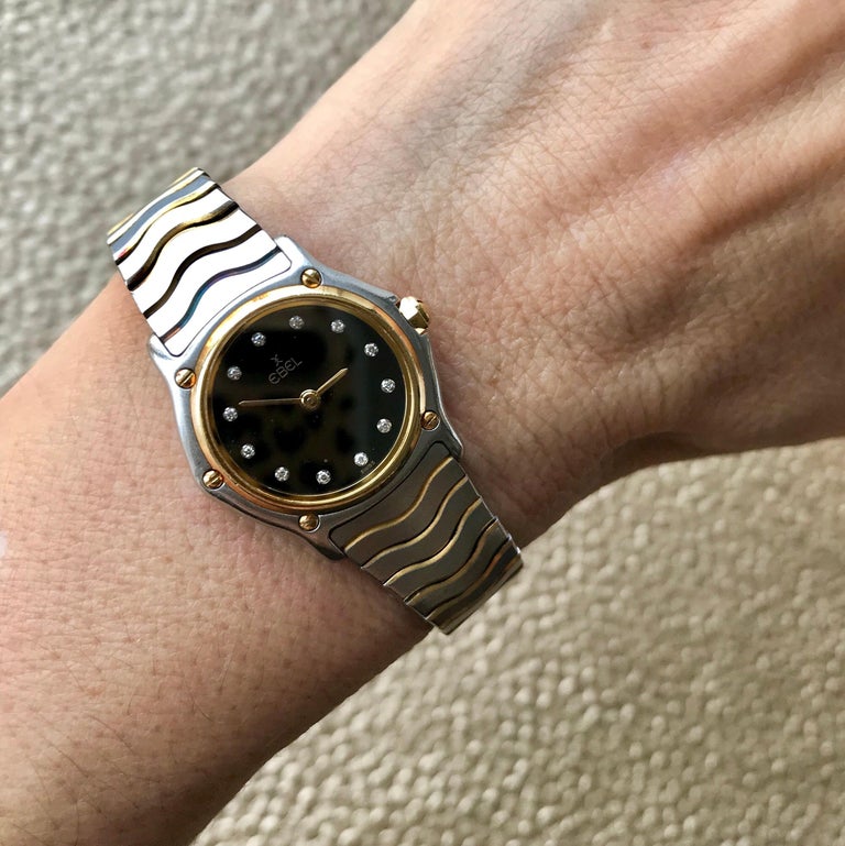 Ebel Ladies 18K Yellow Gold, Stainless Steel and Diamond Quartz Wrist ...