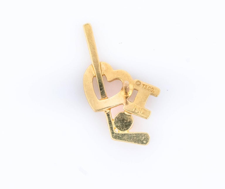 Tiffany and Co. 18K Gold and Diamond I Love Golf Lapel Pin at 1stDibs ...