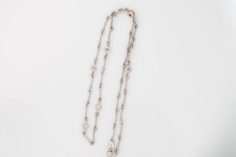 16 Inch Diamond and 18K Gold Wire Turned Link Necklace at 1stDibs | 16 ...