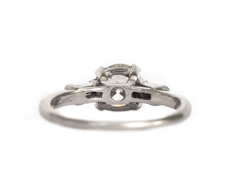 1930s Art Deco GIA Certified .93 Carat Diamond Engagement Ring For Sale ...
