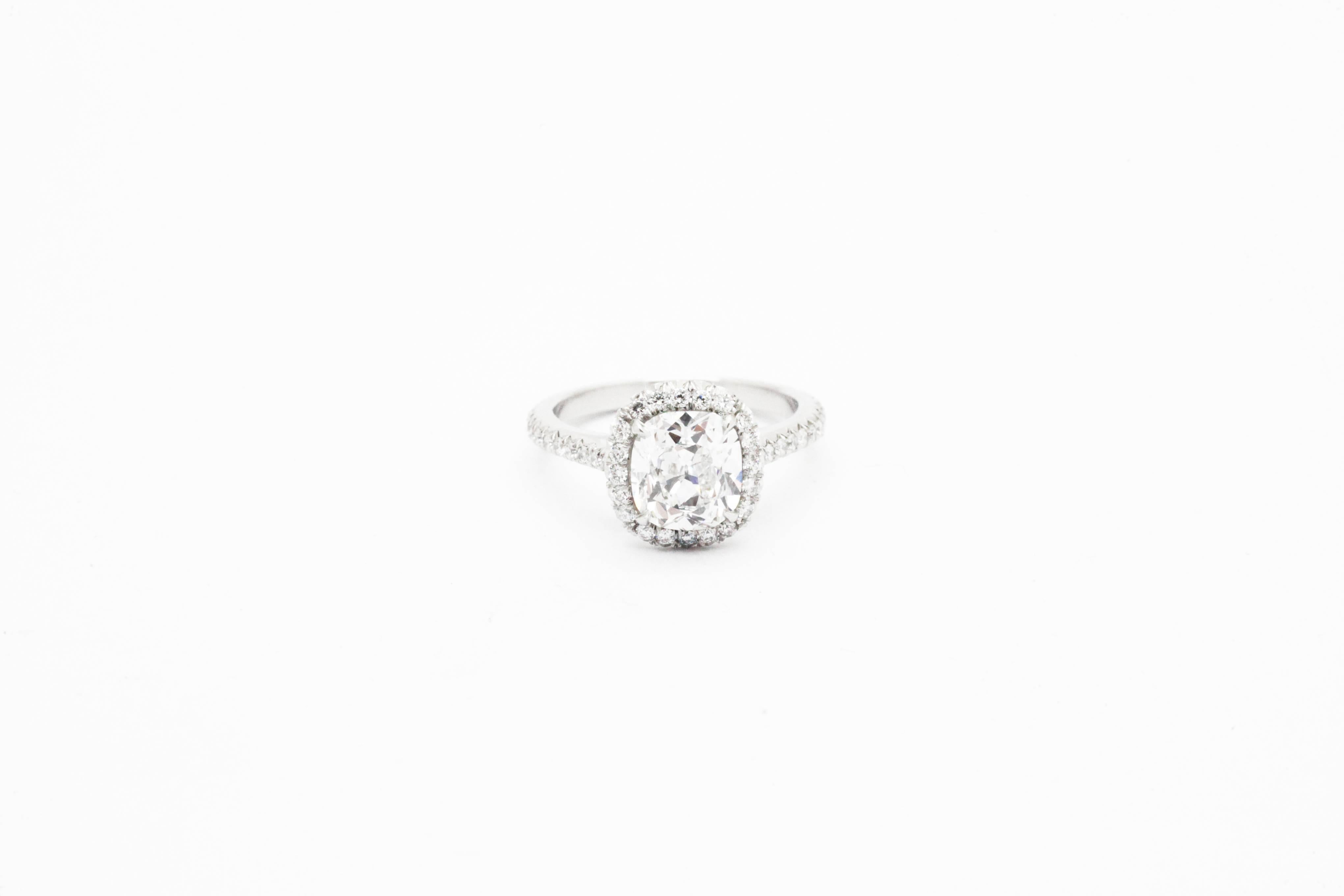 FERRUCCI GIA Certified 1.70 Carat Cushion Diamond, J Color, SI1 clarity ...