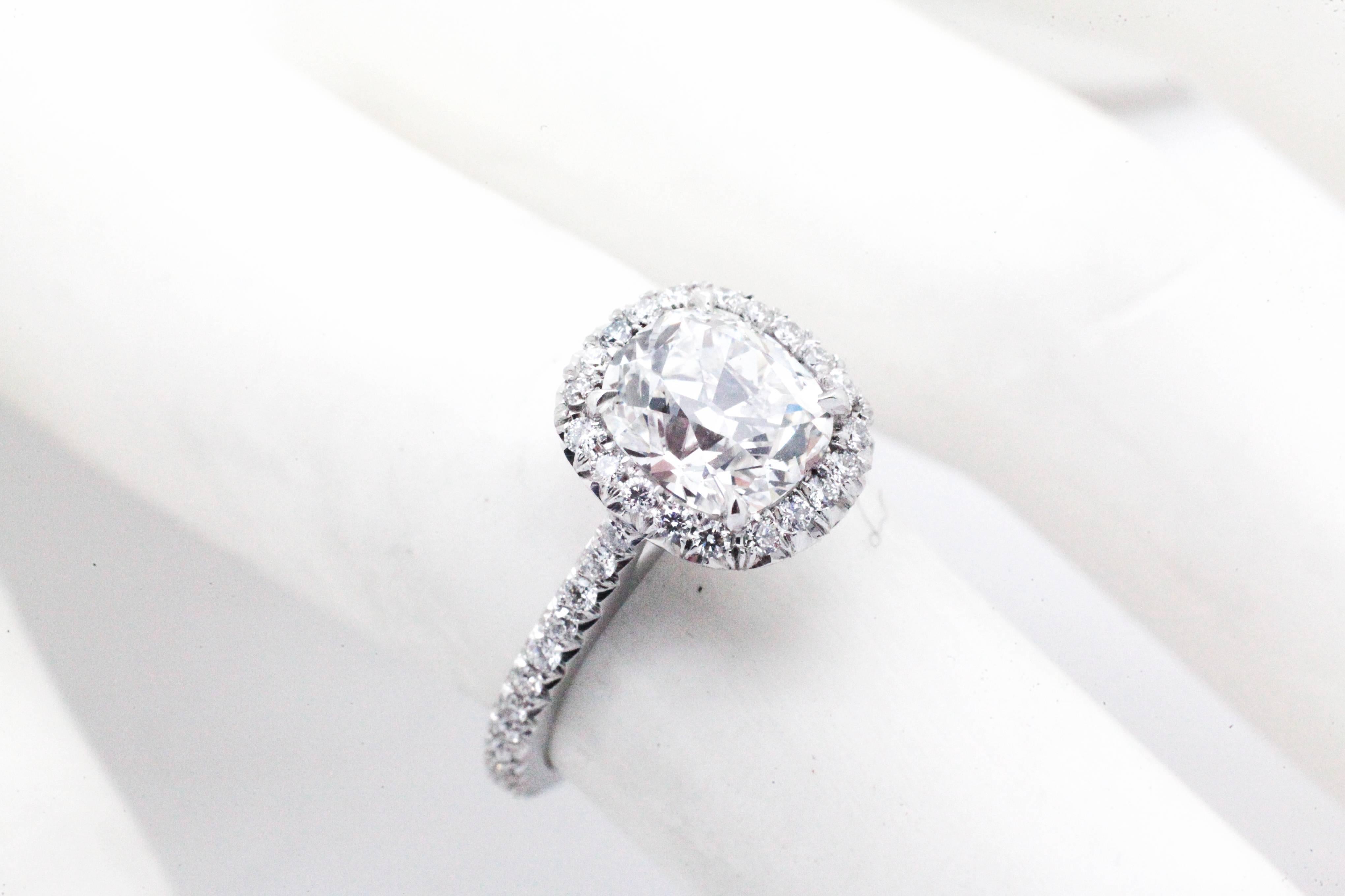 FERRUCCI GIA Certified 1.70 Carat Cushion Diamond, J Color, SI1 clarity ...