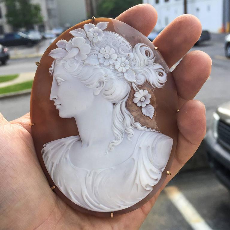 Massive Victorian Cameo Set in Gold at 1stDibs