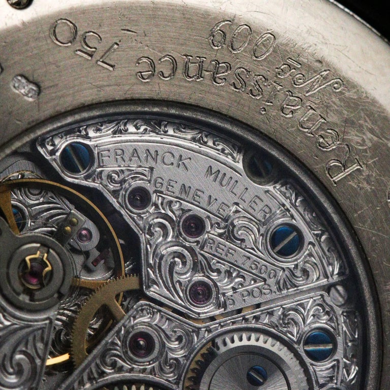 Backes and Strauss White Gold Diamond Franck Muller Movement at 1stdibs