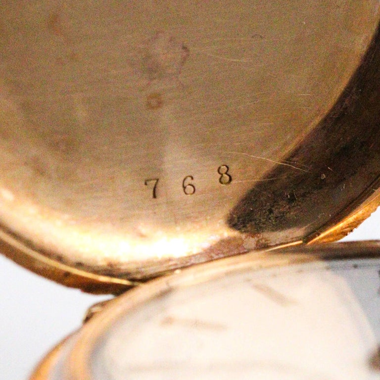 Elgin Rose Gold Diamond Ruby Pocket Watch, 1887 at 1stDibs | elgin rose ...