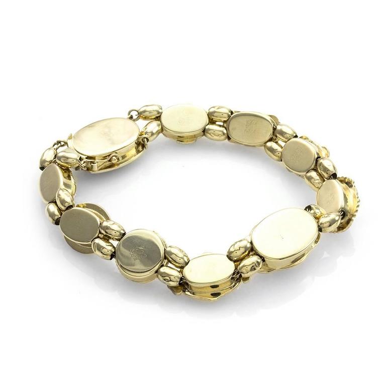 Richard Glatter Victorian Replica Gem Stone Gold Slide Bracelet For ...