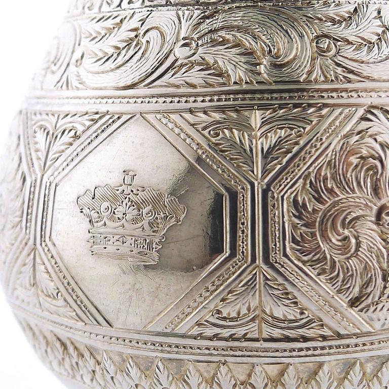 Sterling Silver Victorian Tea Service with Armorial Crest of British ...