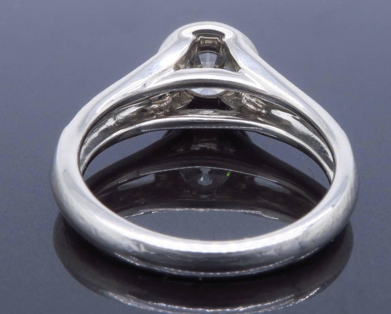Platinum Bezel Set Diamond Ring at 1stDibs