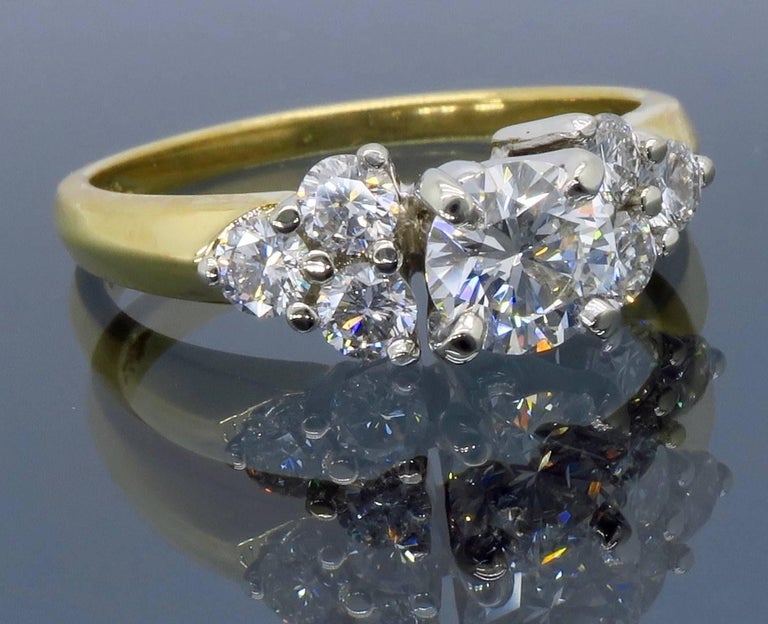 18 Karat A. Jaffe GIA Certified Diamond Engagement Ring at 1stDibs