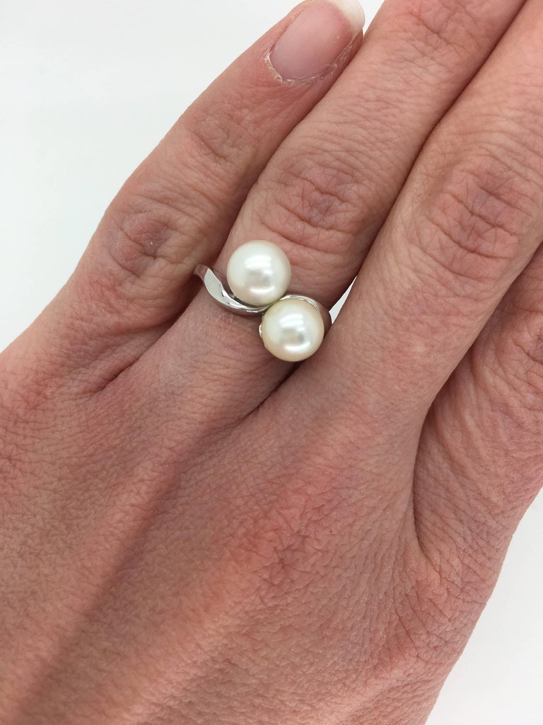 Bypass Pearl Ring at 1stDibs