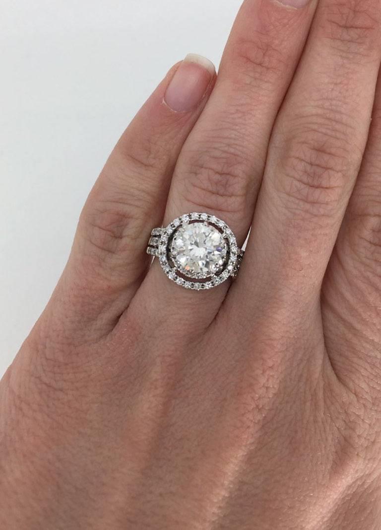 Double Halo Diamond Engagement Ring at 1stDibs | double halo engagement ...