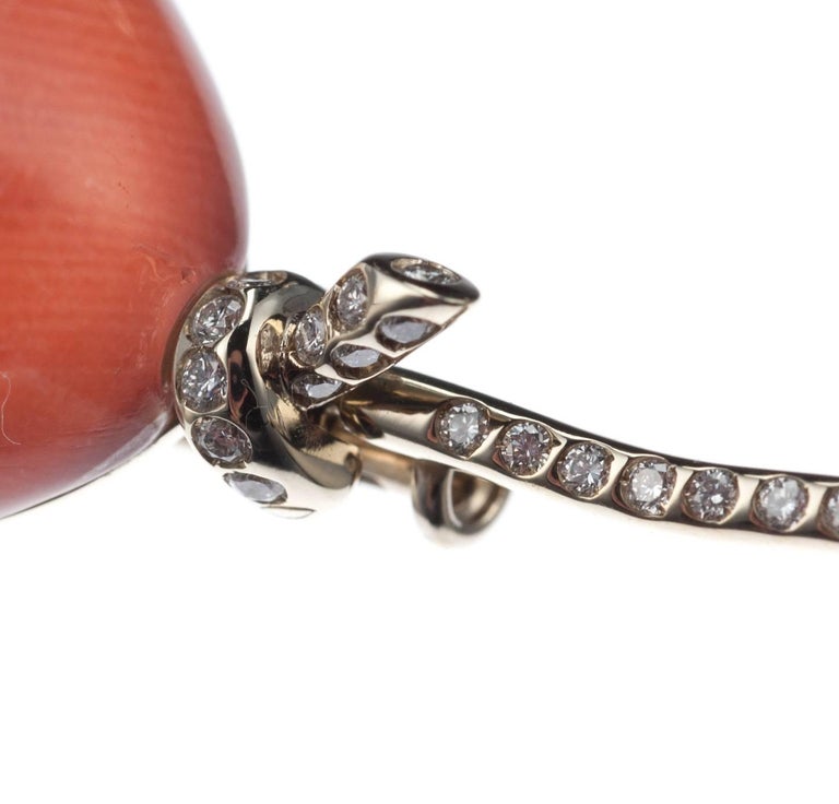 Vhernier “Palloncini” Coral, Quartz and Diamond Balloon Brooch in 18 ...