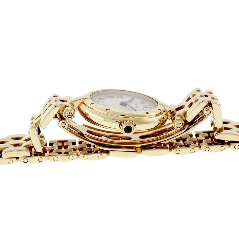 Cartier Ladies Yellow Gold Round Panther Quartz Wristwatch at 1stDibs ...