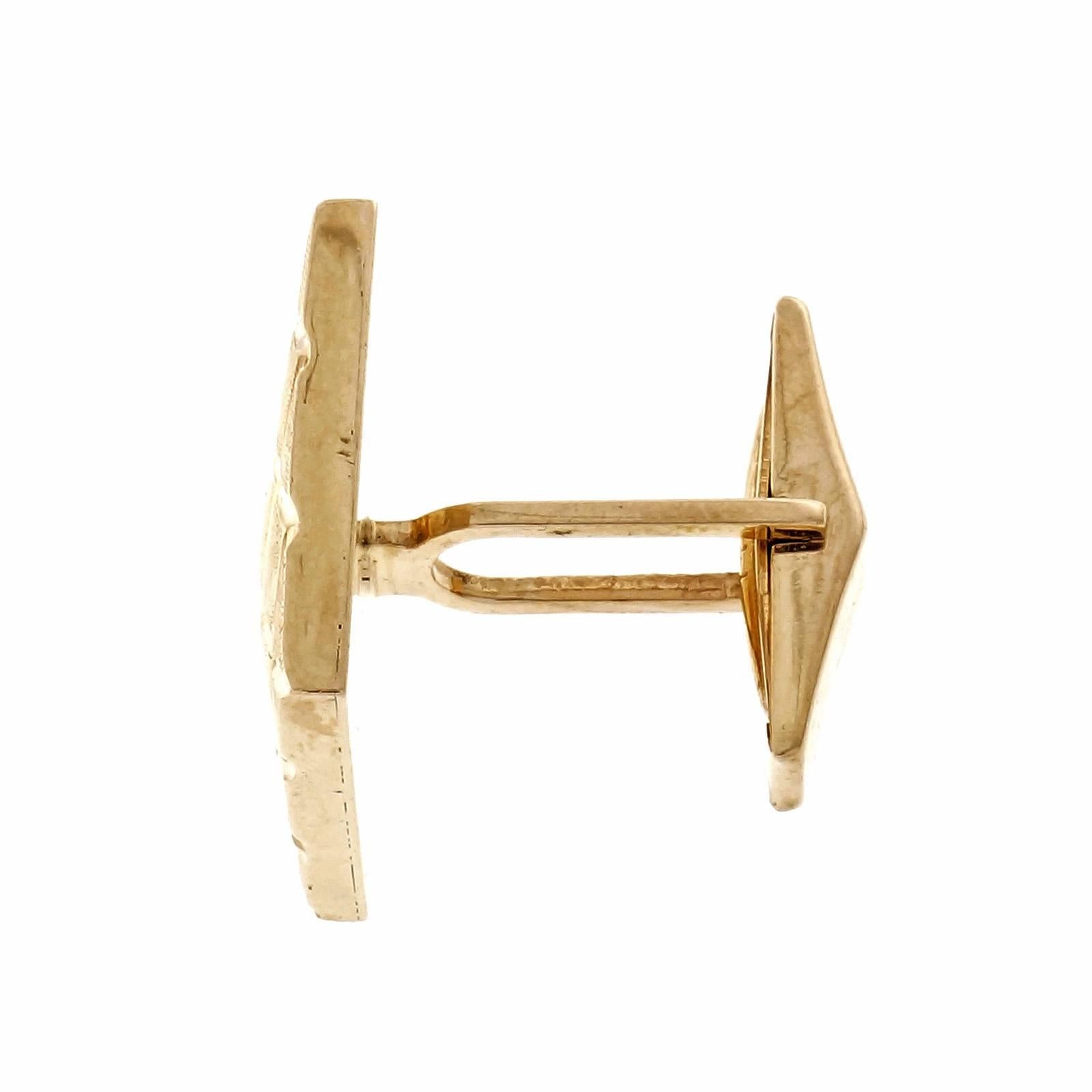 Square Gold X Design Cufflinks For Sale at 1stDibs | square gold cufflinks