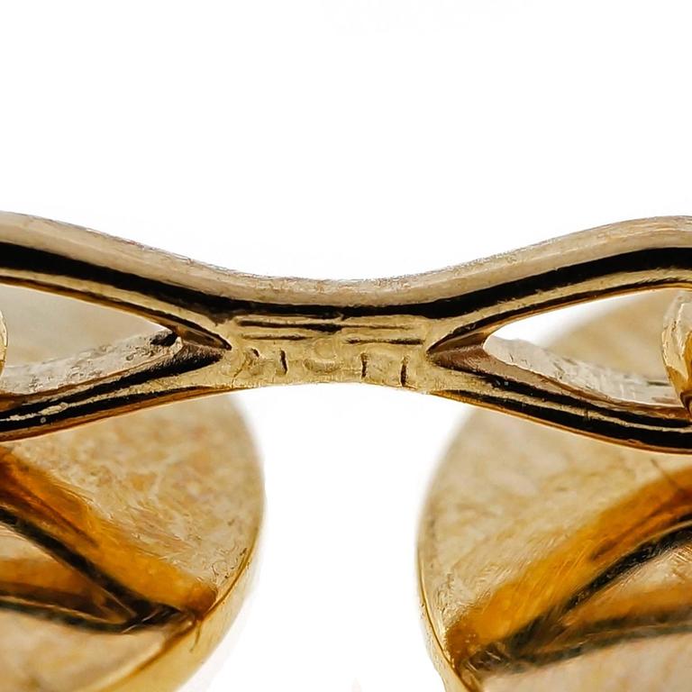 Gold Double Sided Button Style Cufflinks at 1stDibs | double sided ...